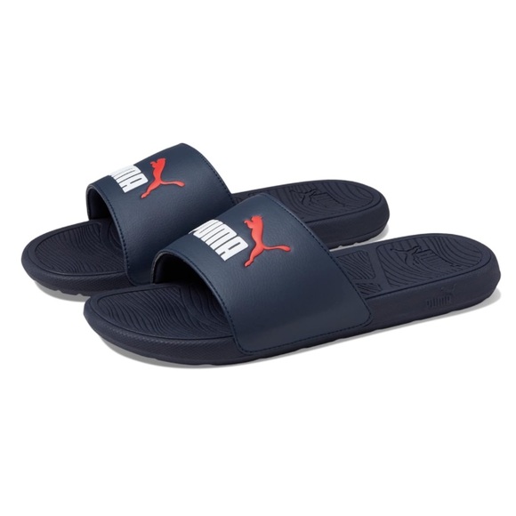 Puma | Shoes | Puma Mens Navy Slides | Poshmark